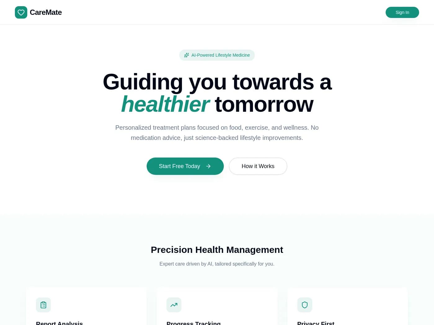 CareMate AI Health Planner
