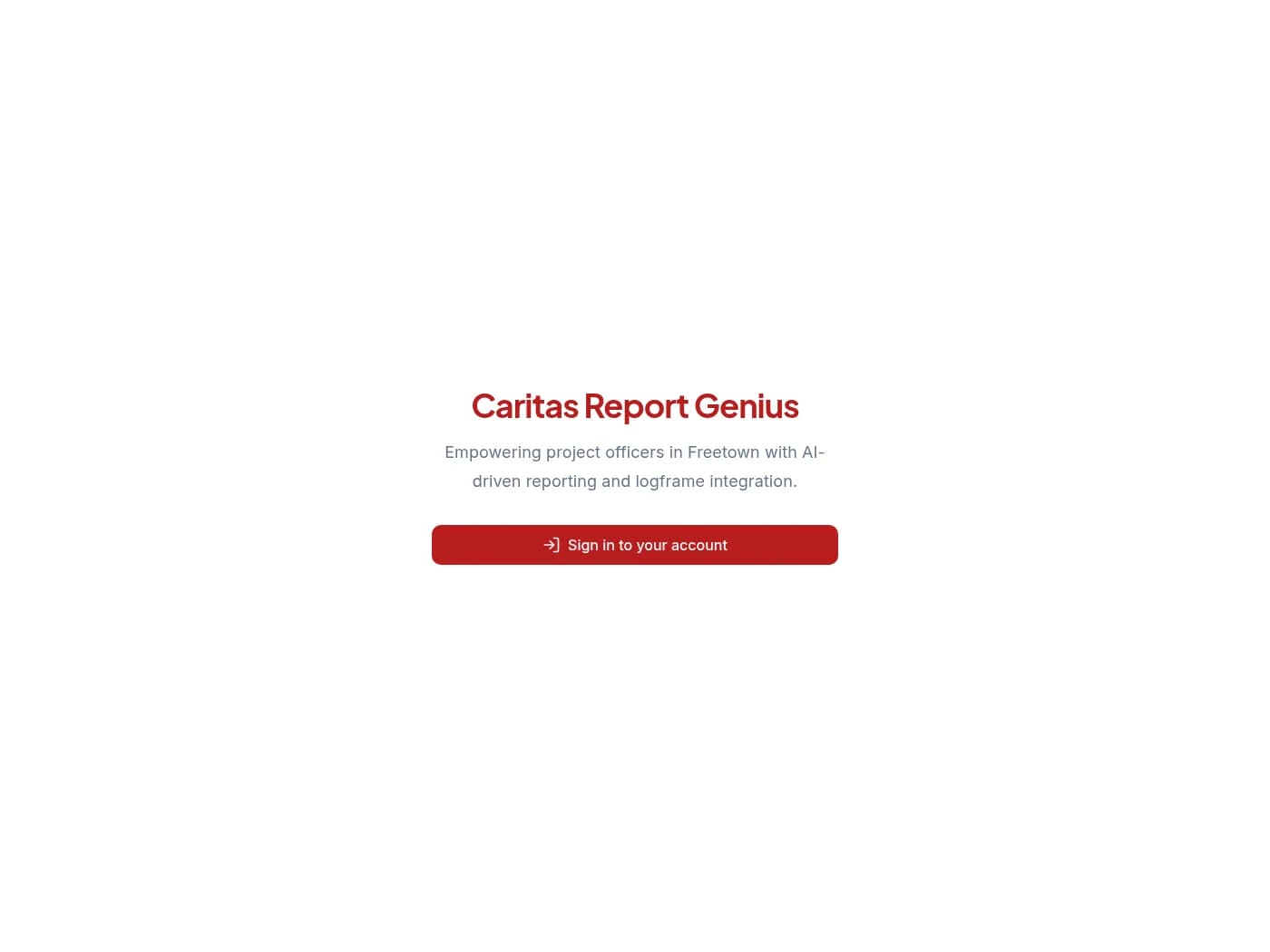 Caritas Report Genius