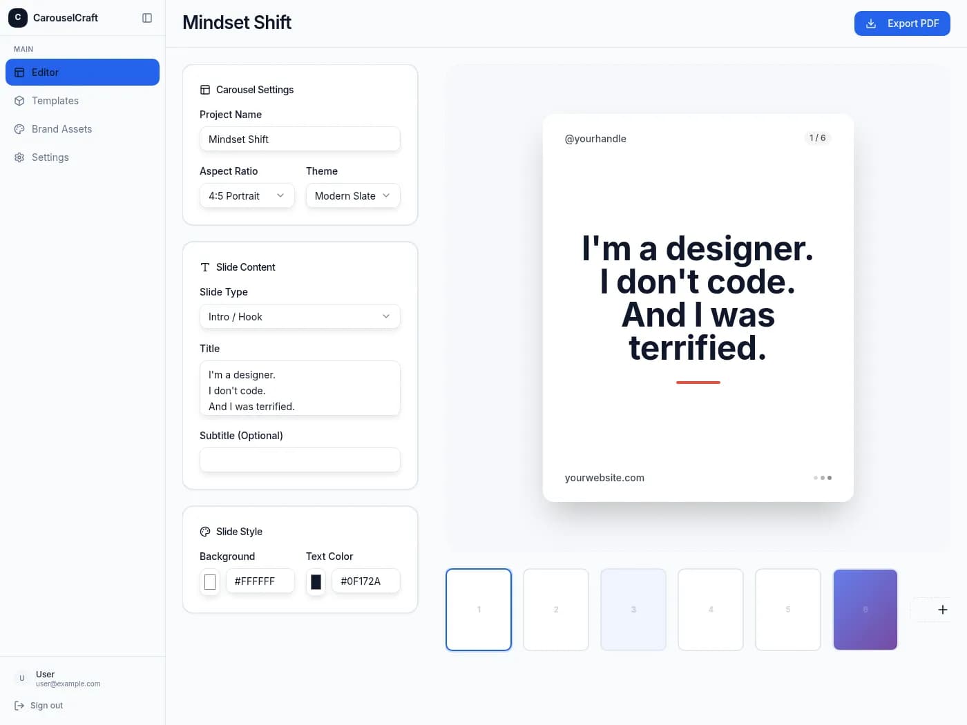 Carousel Post Builder