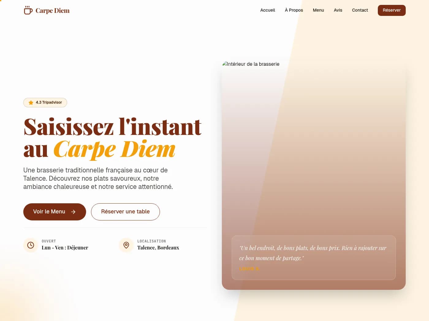 Carpe Diem Brasserie Hub