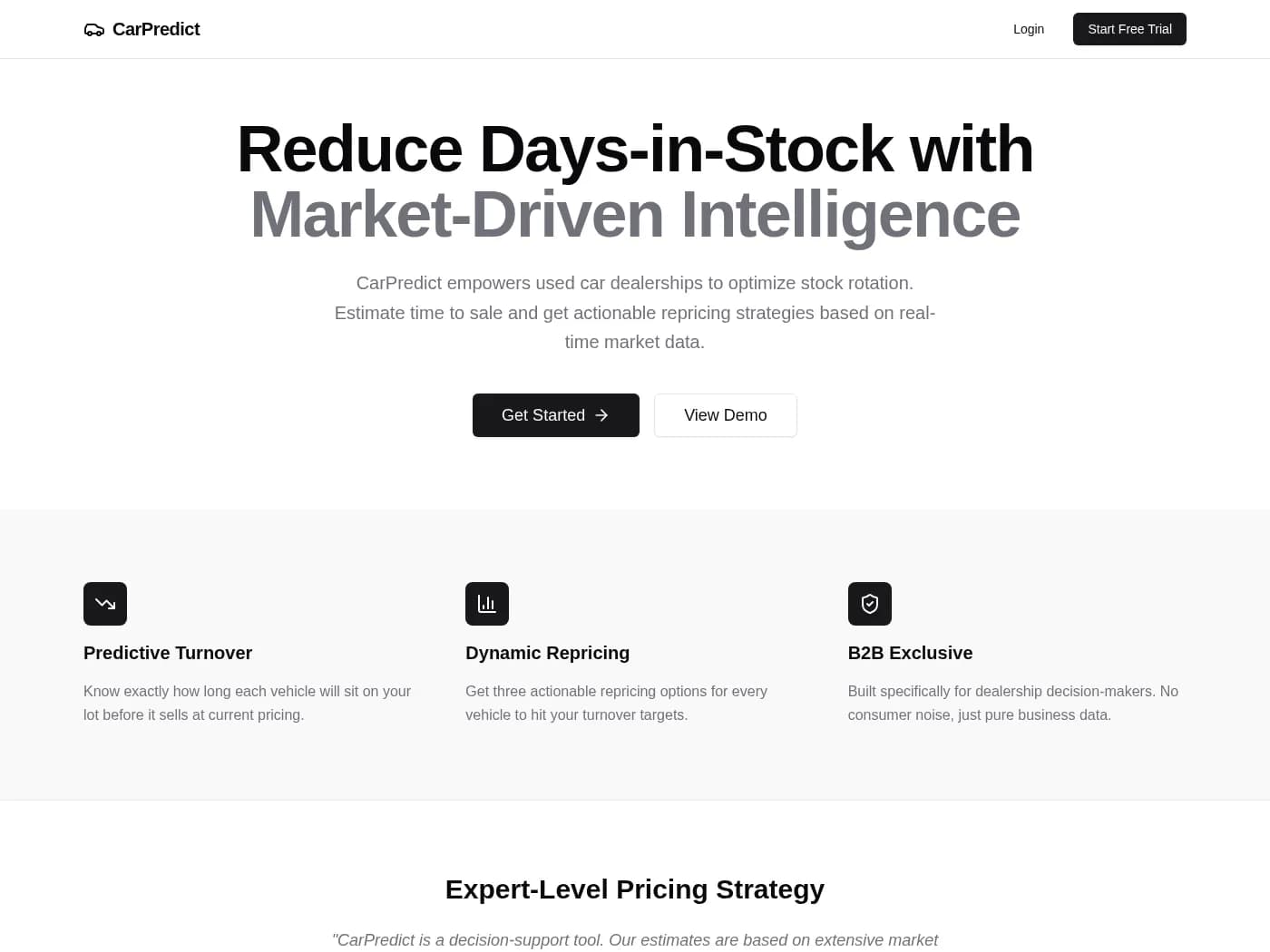 CarPredict B2B Web App
