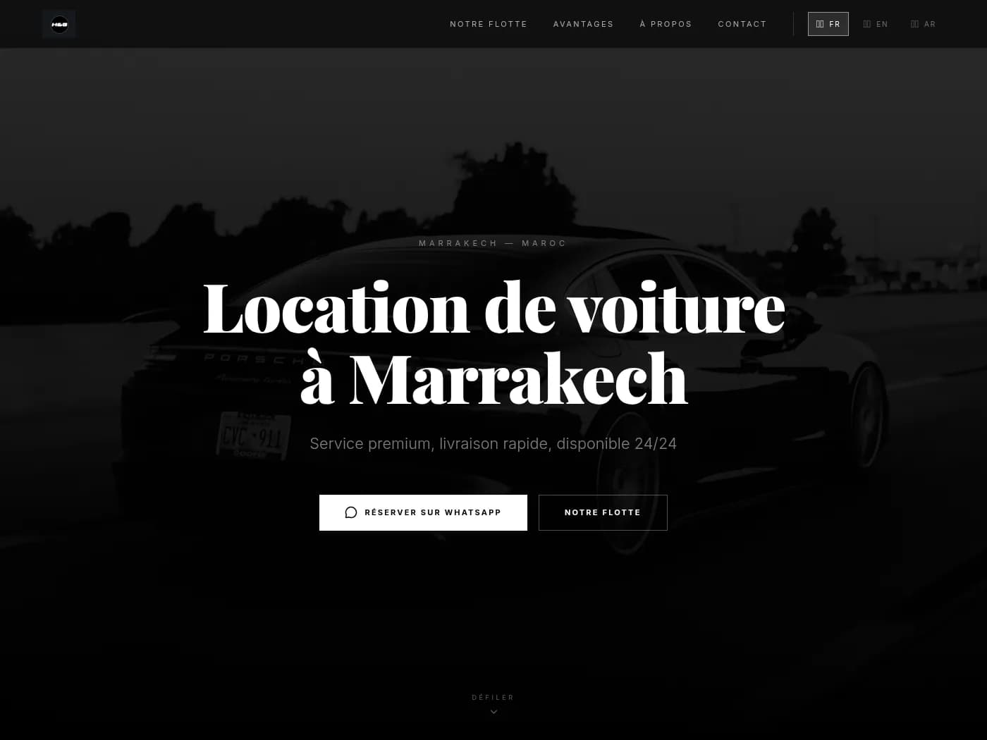 Carrental.ma Landing Site