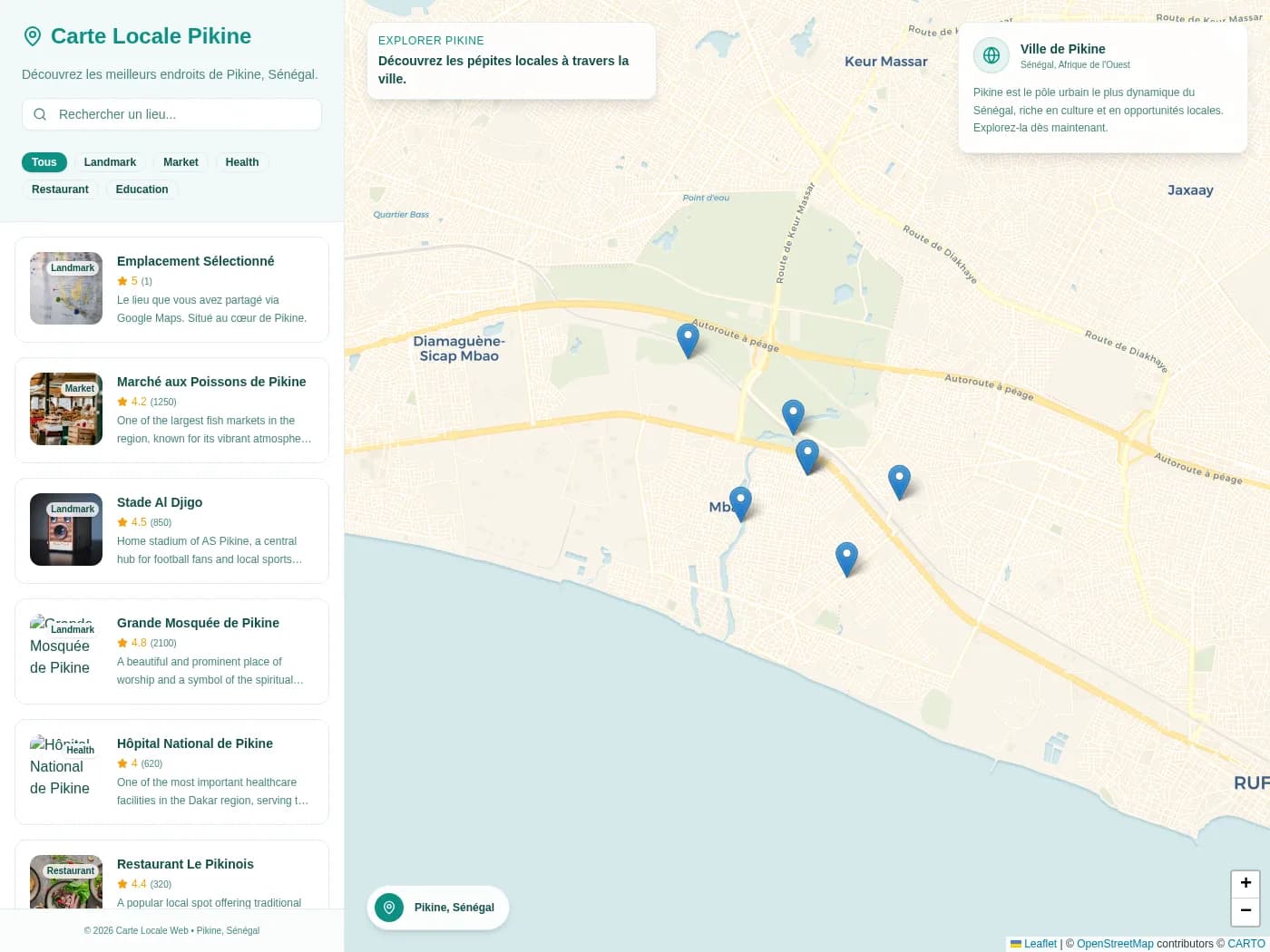 Carte Locale Web