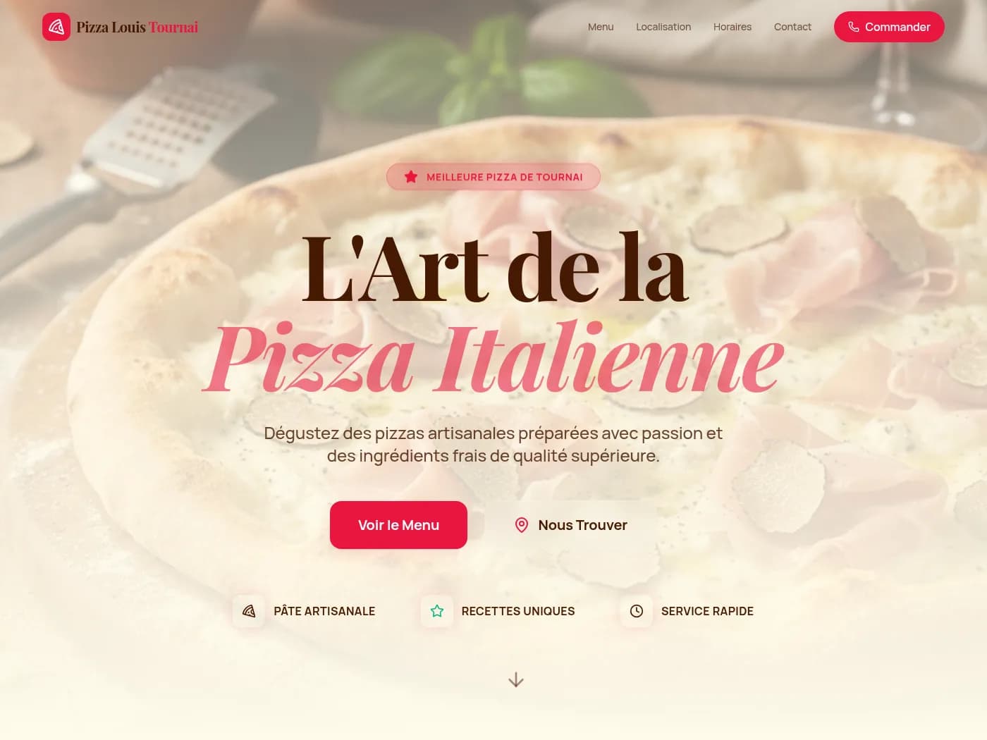 Carte Pizza Vitrine