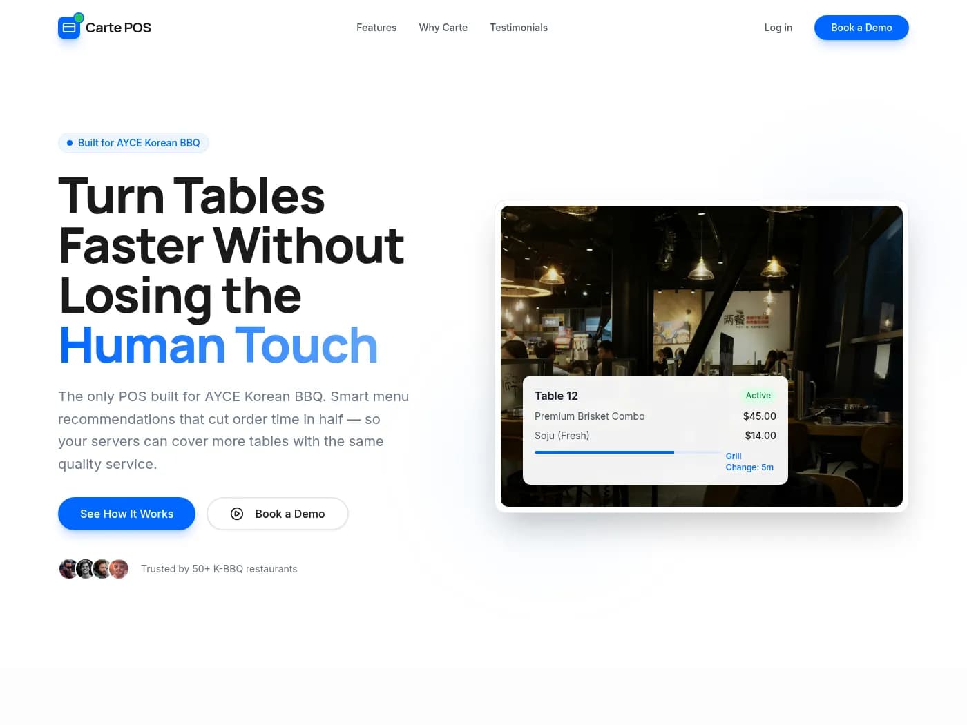 Carte POS Landing Page