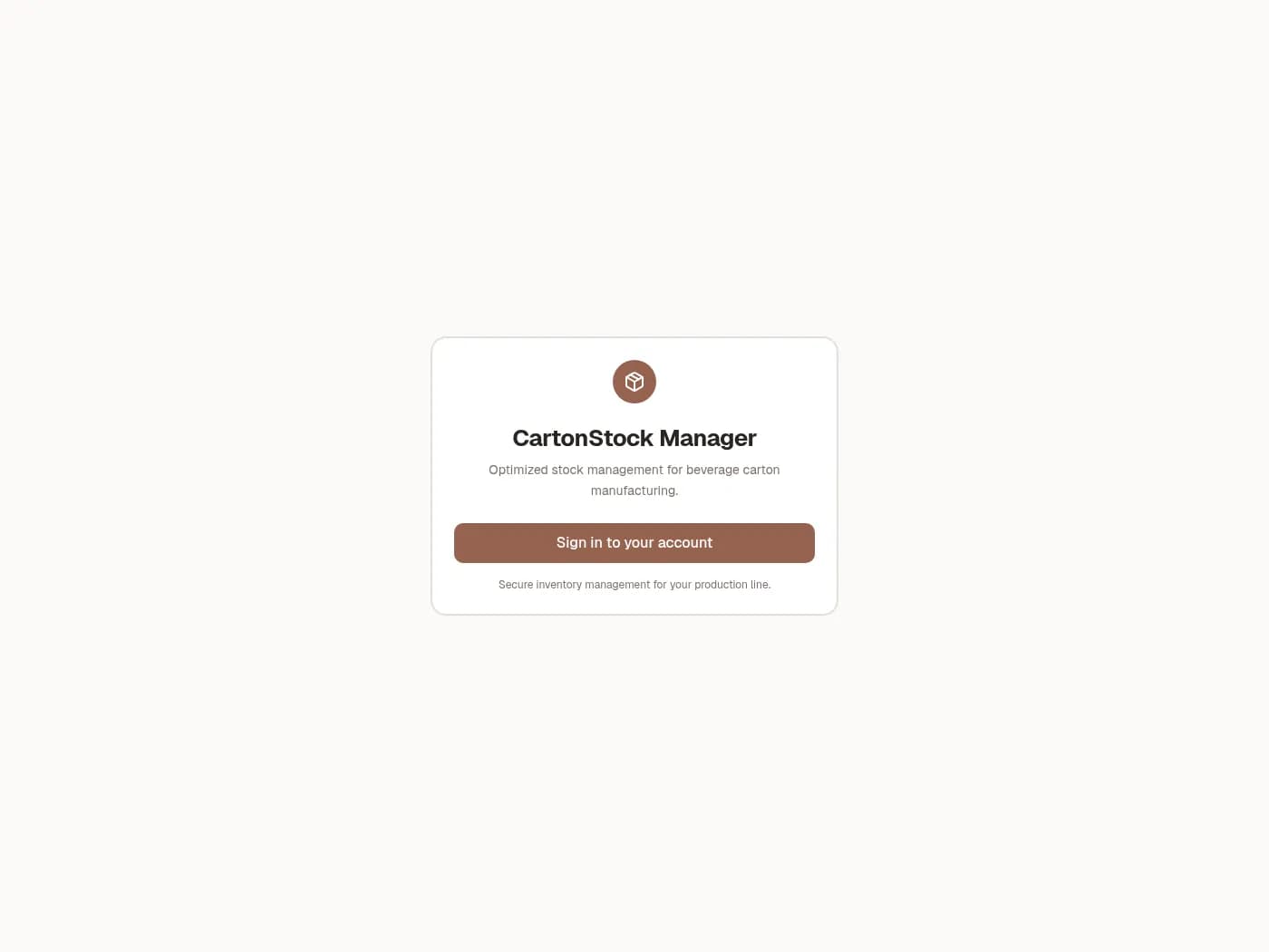 CartonStock Manager