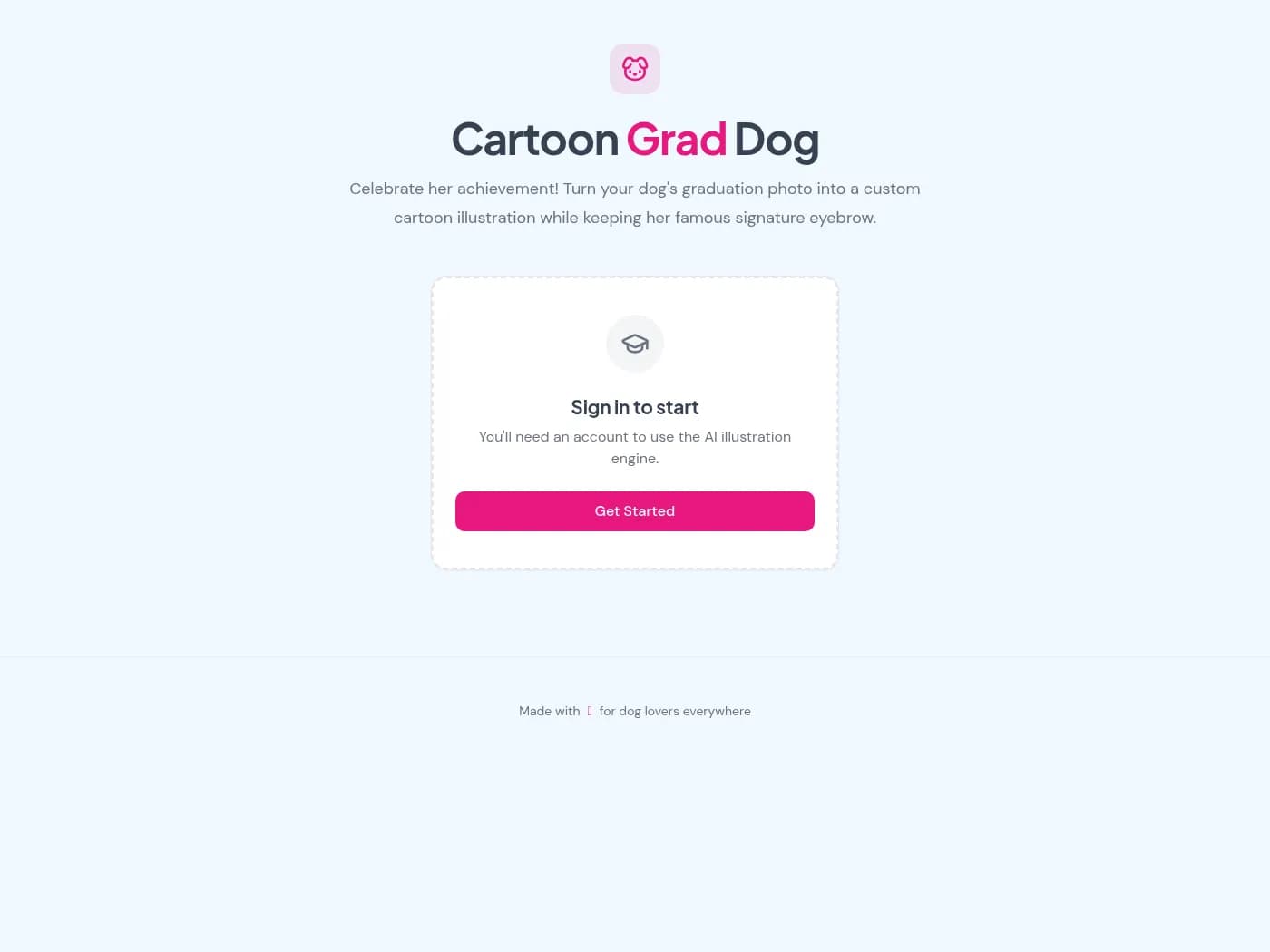 Cartoon Grad Dog