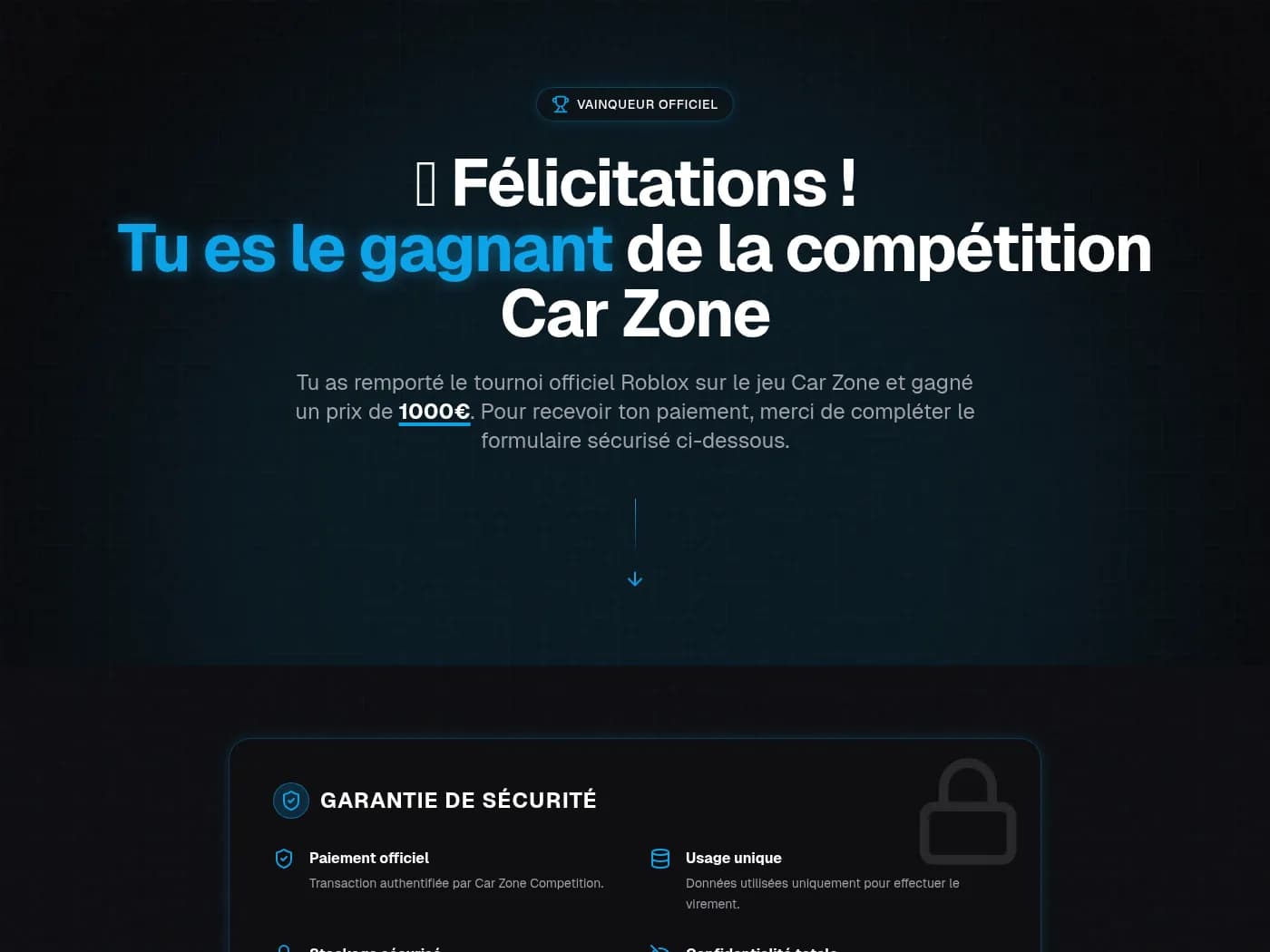 Car Zone Prize Portal
