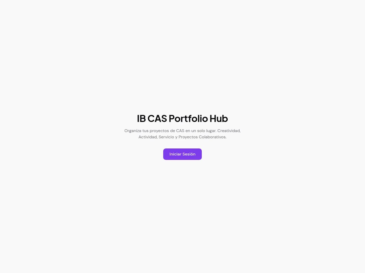 IB CAS Portfolio Hub