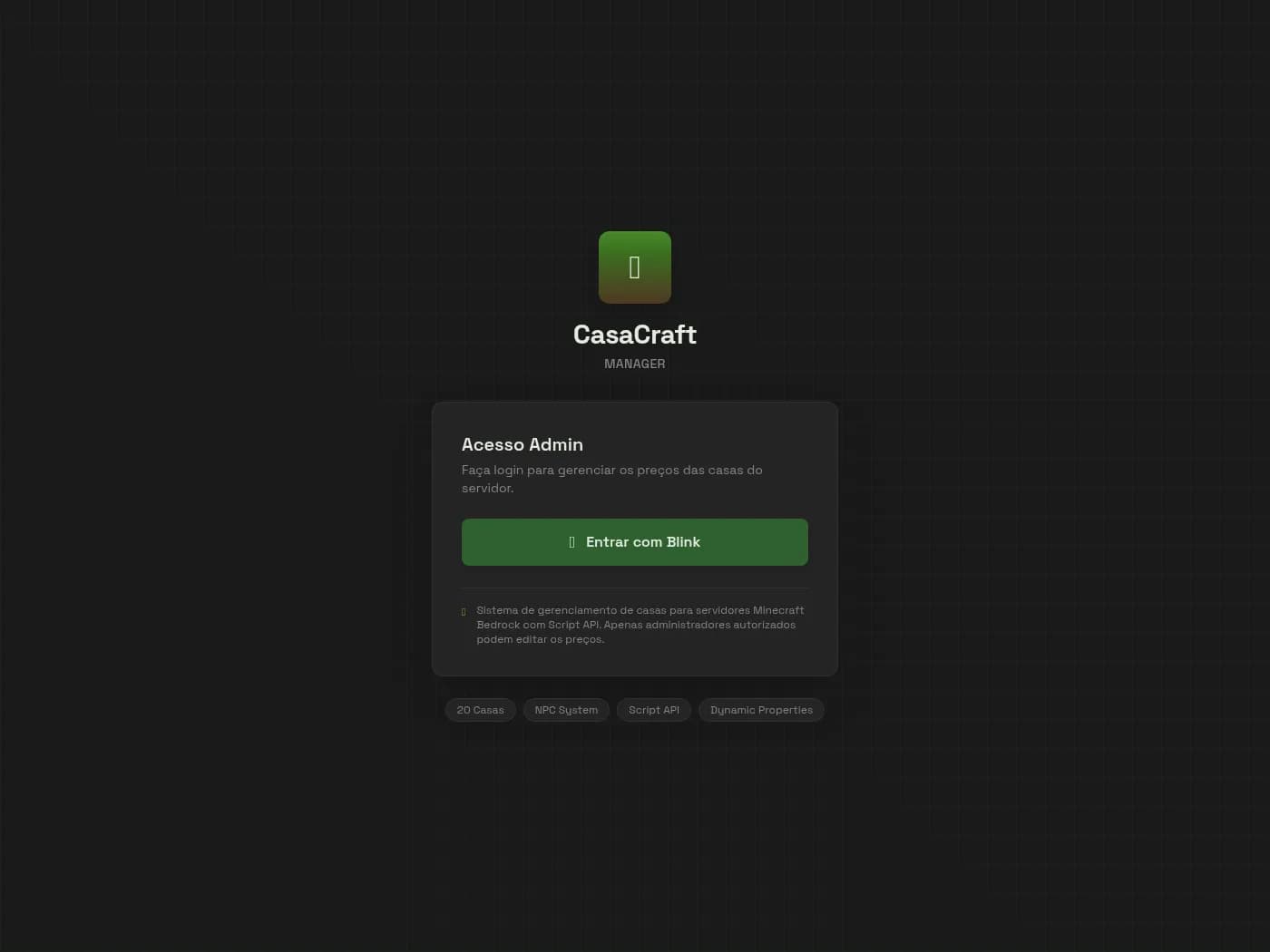 CasaCraft Manager