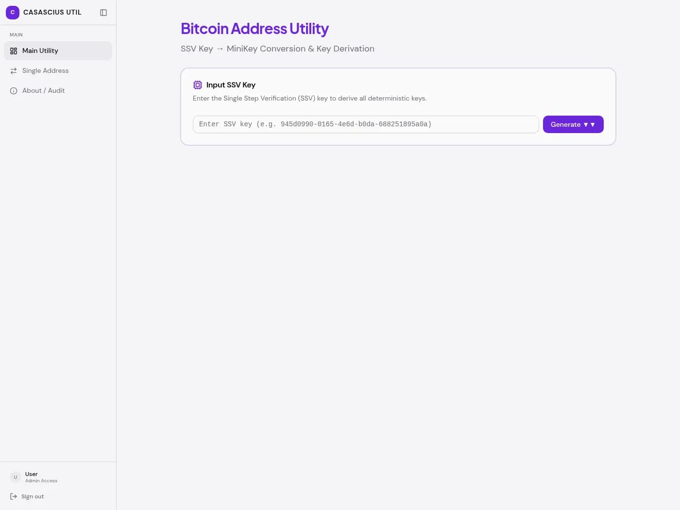 Casascius Key Utility