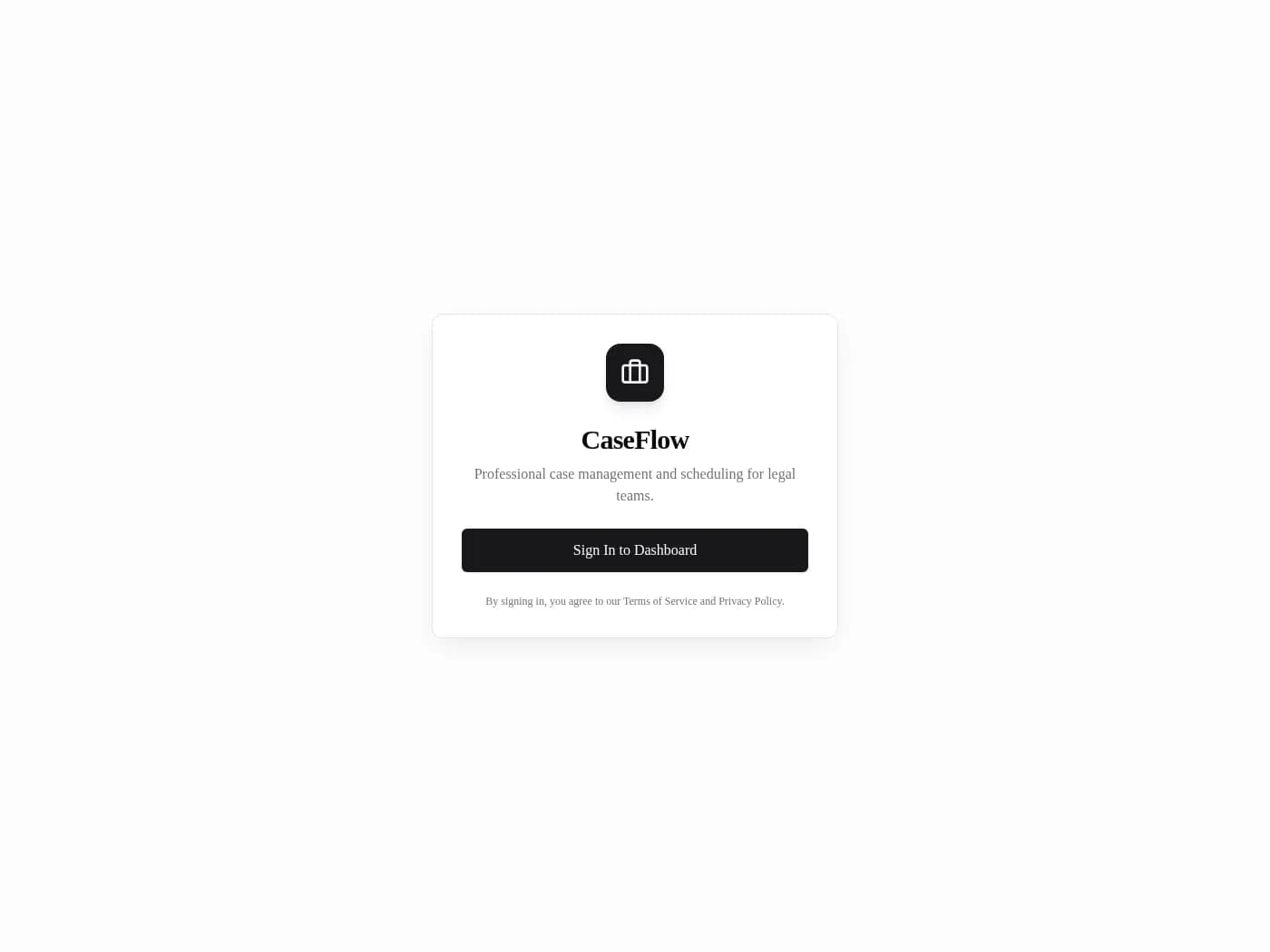 CaseFlow Scheduler