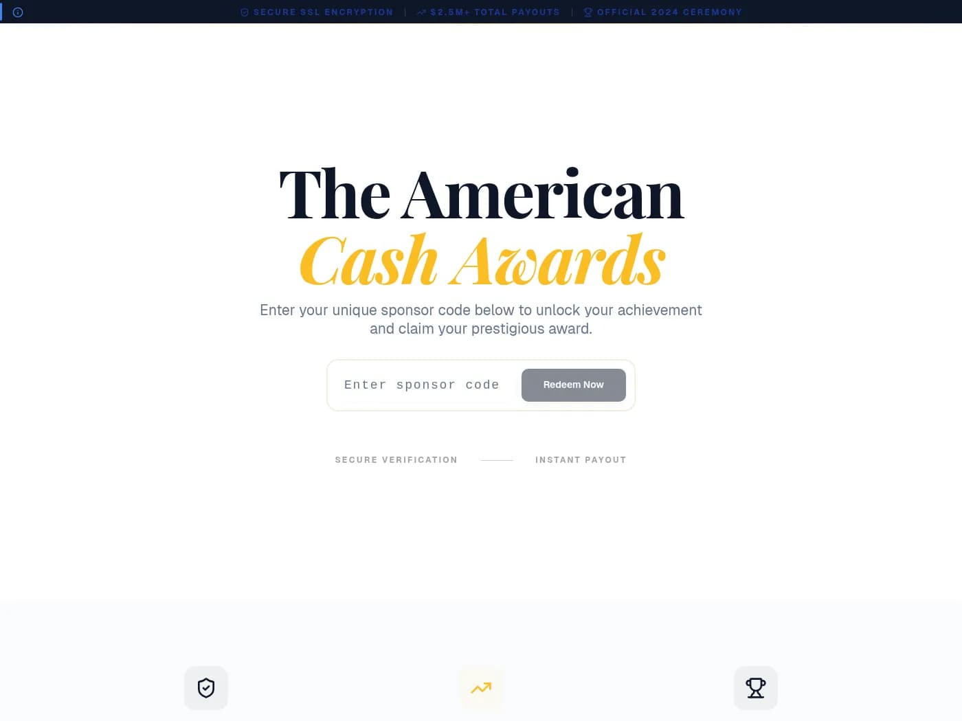 Cash Awards Portal