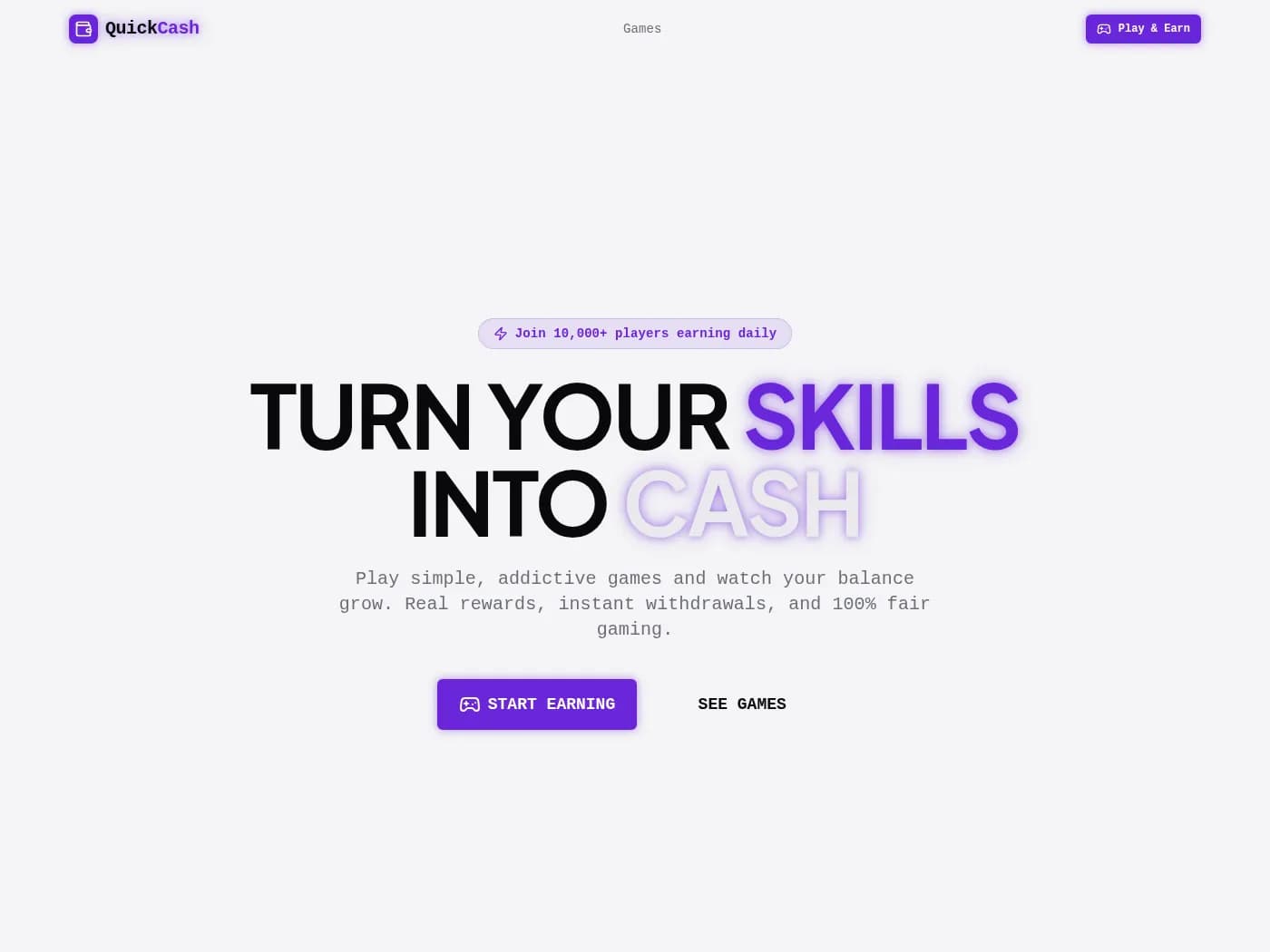 QuickCash Gaming Hub