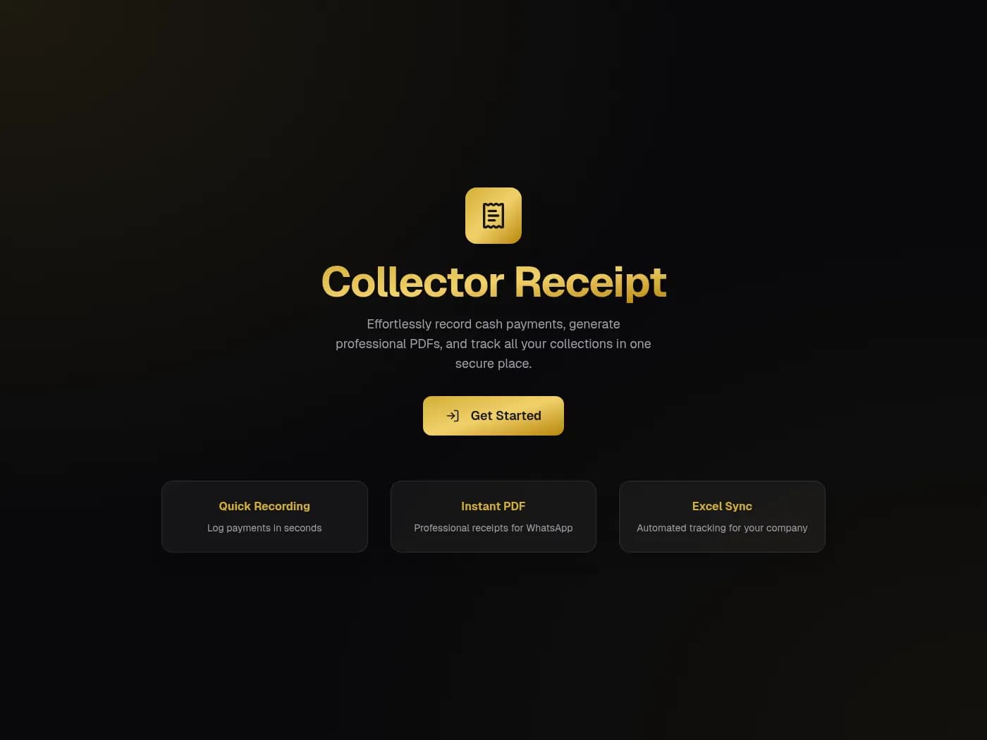Collector Cash Receipt App