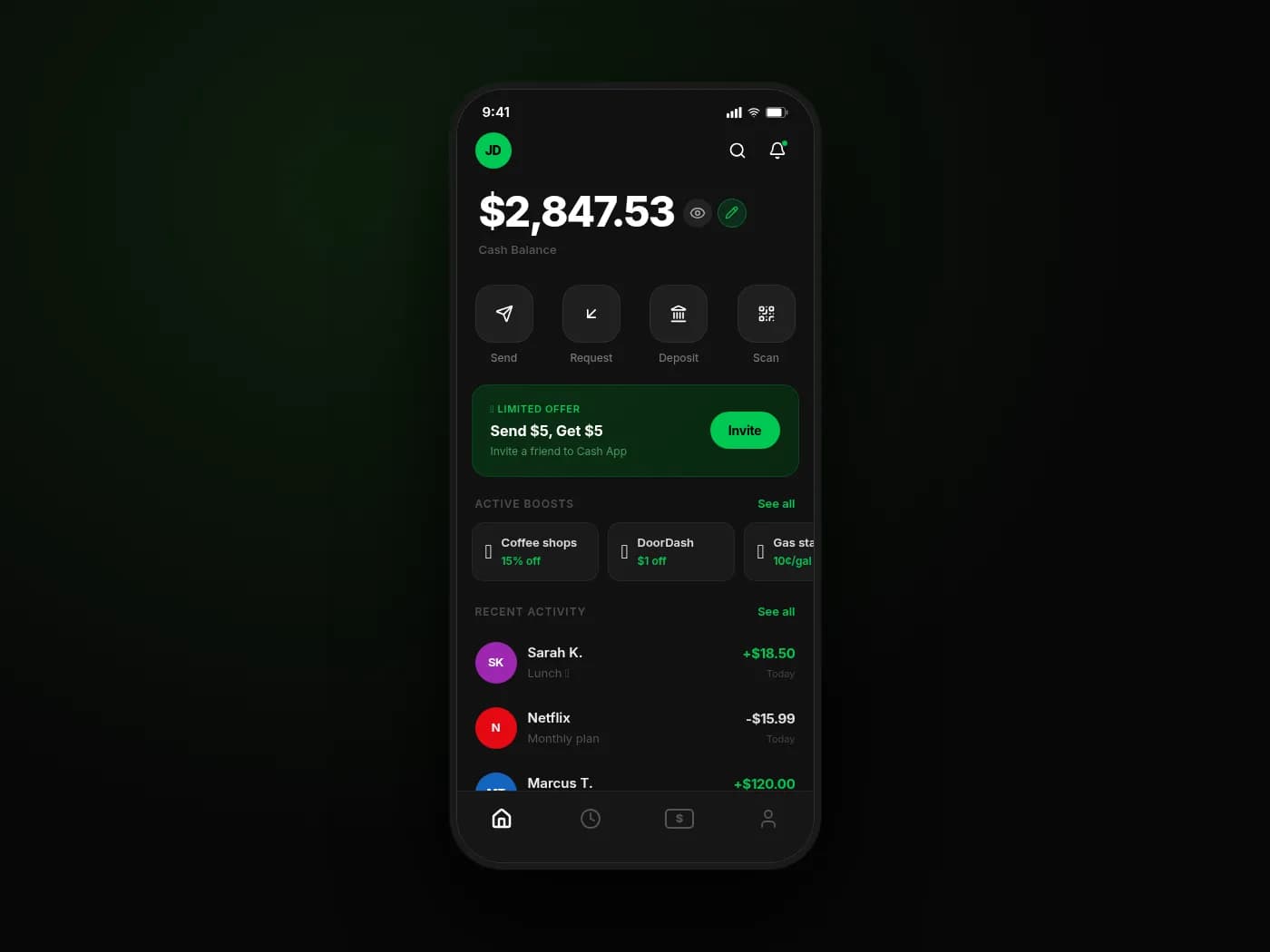 CashApp Balance Simulator