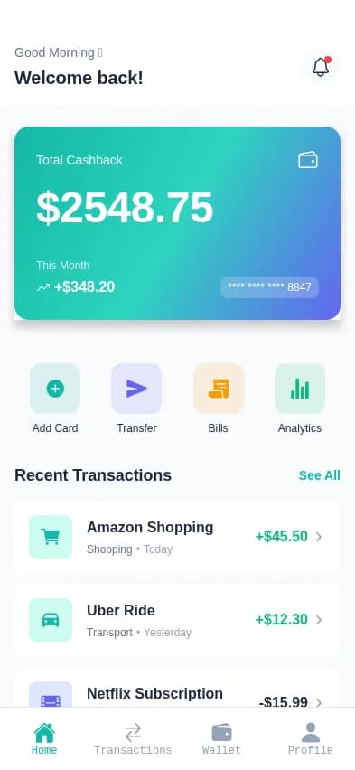 Cashback Rewards App