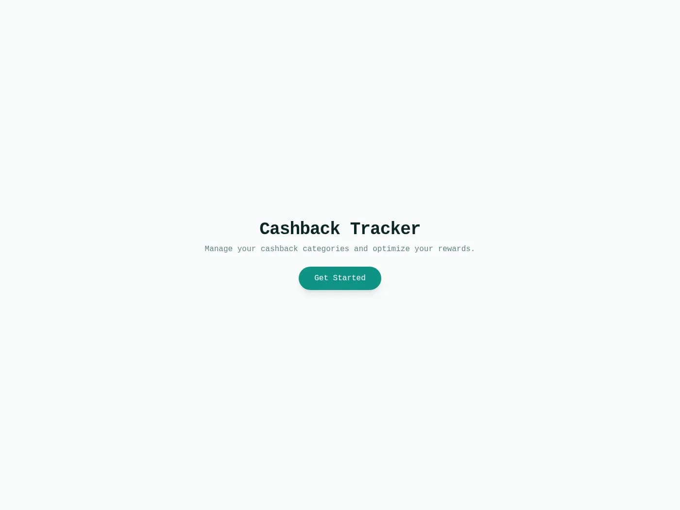 Cashback Category Tracker