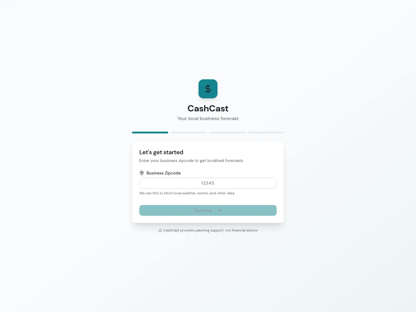 CashCast Forecast App