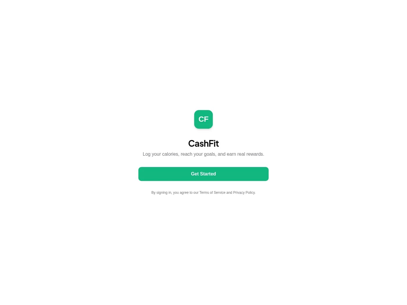 CashFit Calorie Tracker