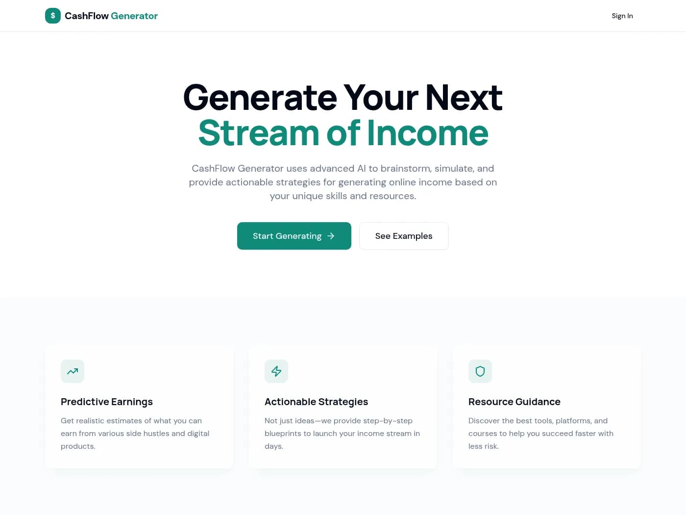 CashFlow Generator