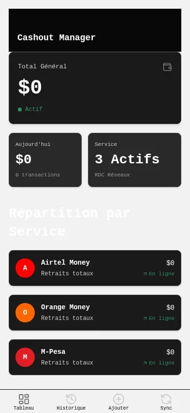 Cashout Manager Mobile