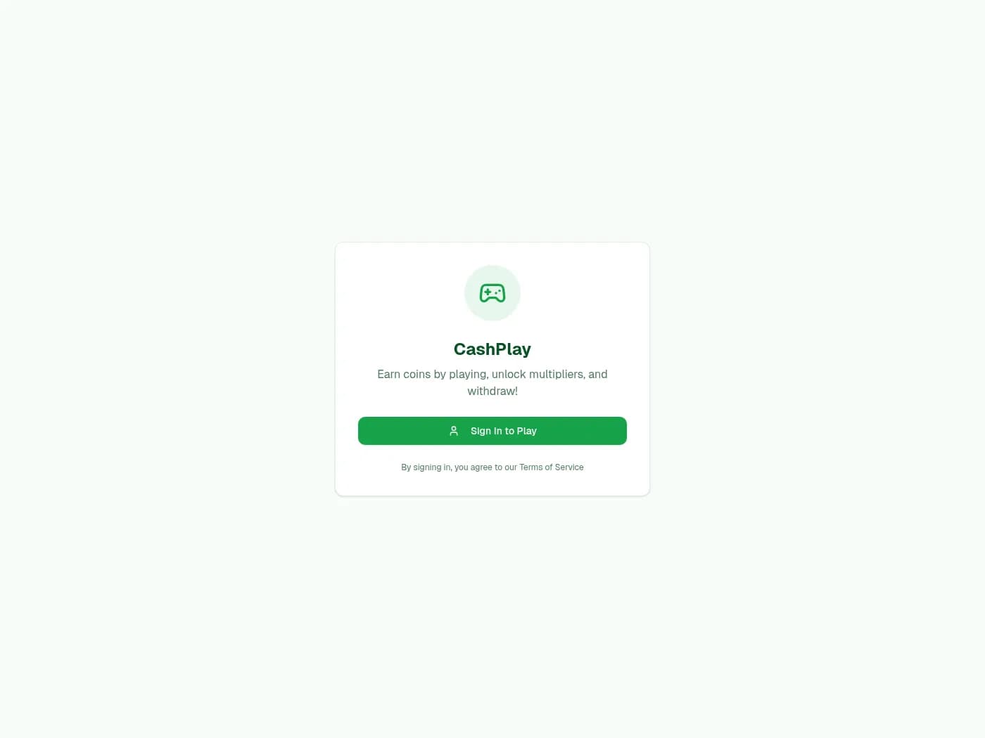CashPlay Game App