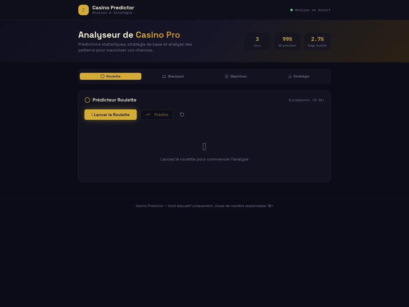 Casino Predictor App