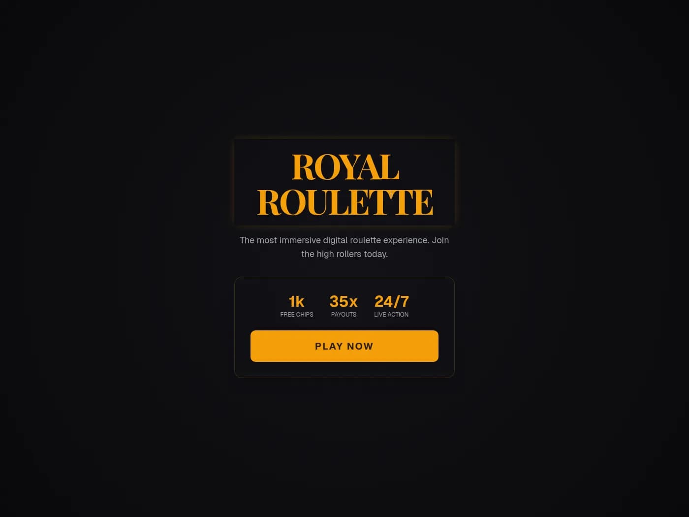 Casino Roulette Game