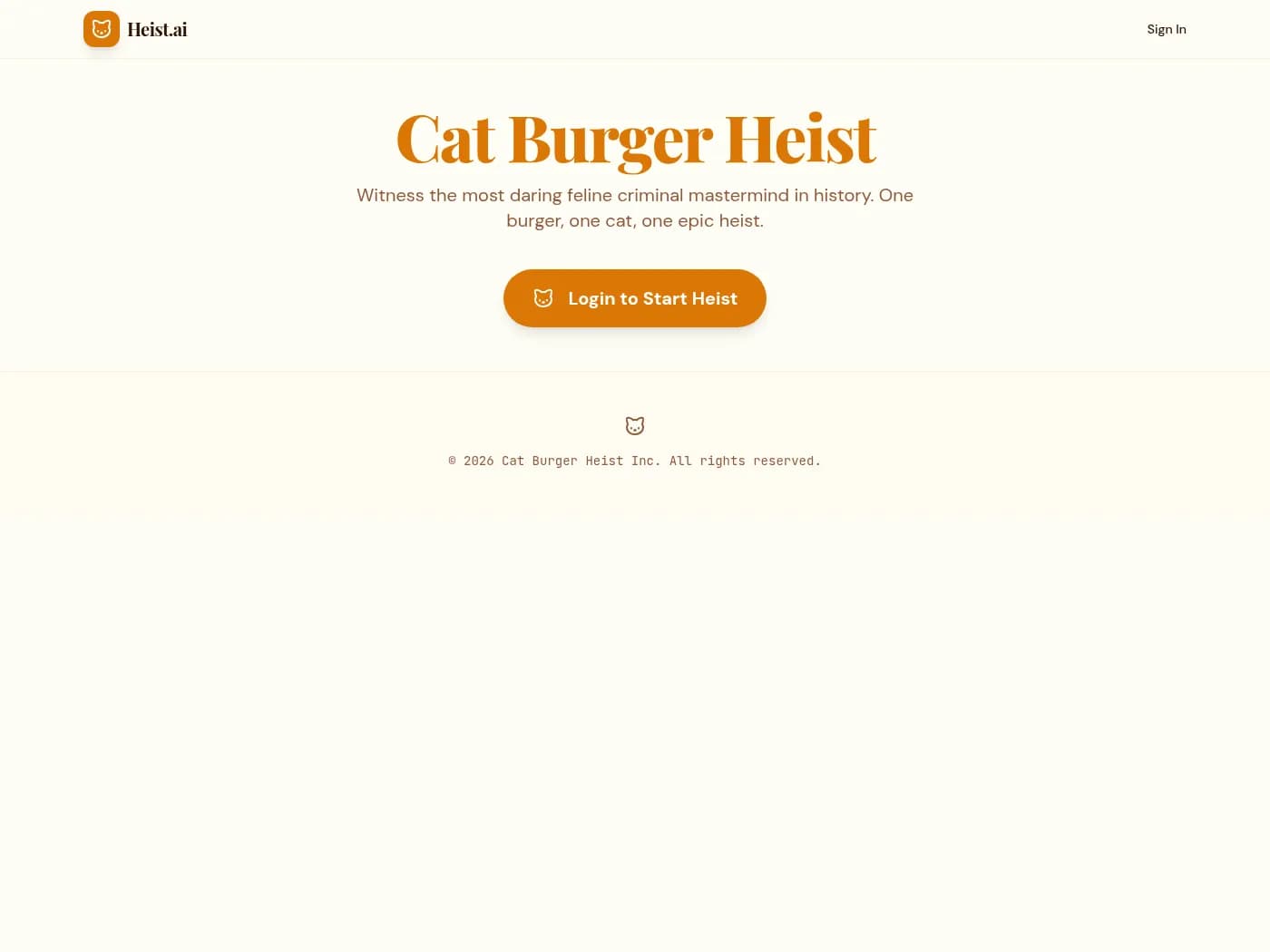 Cat Burger Heist