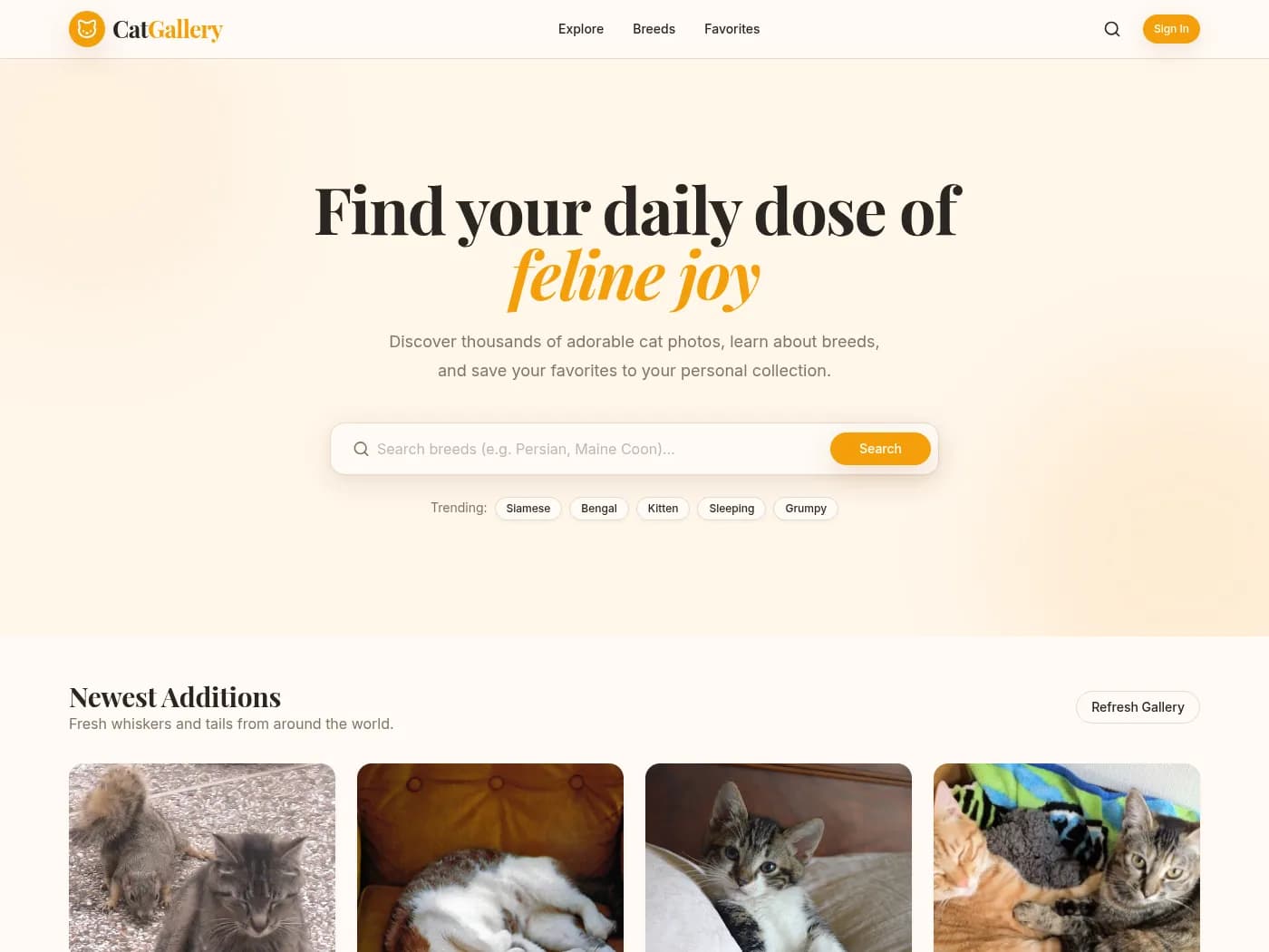Cat Gallery App