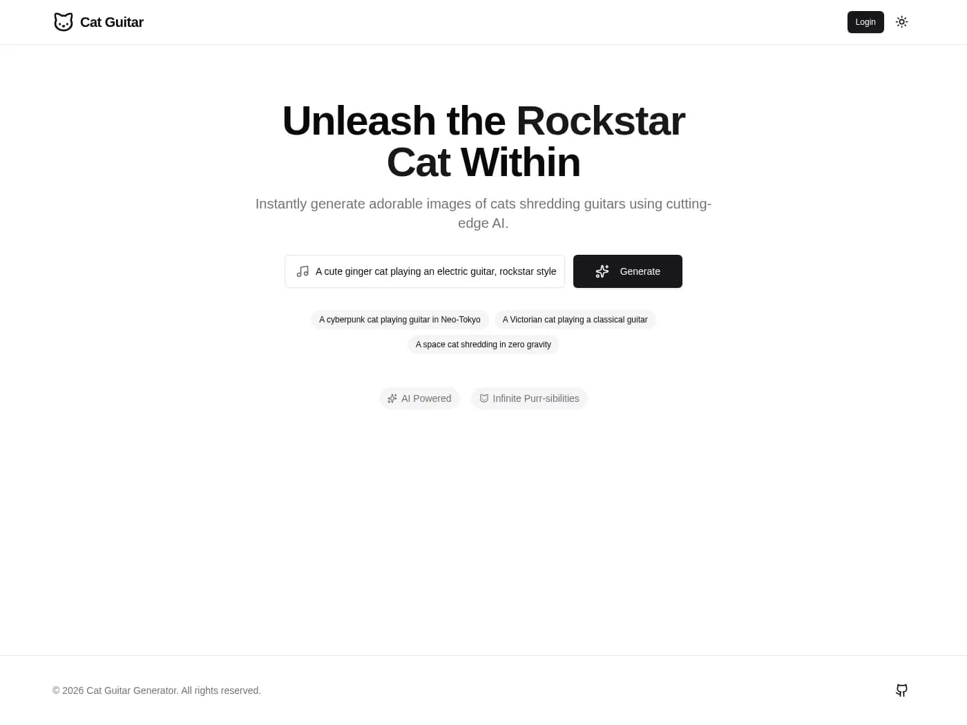 Cat Guitar Generator