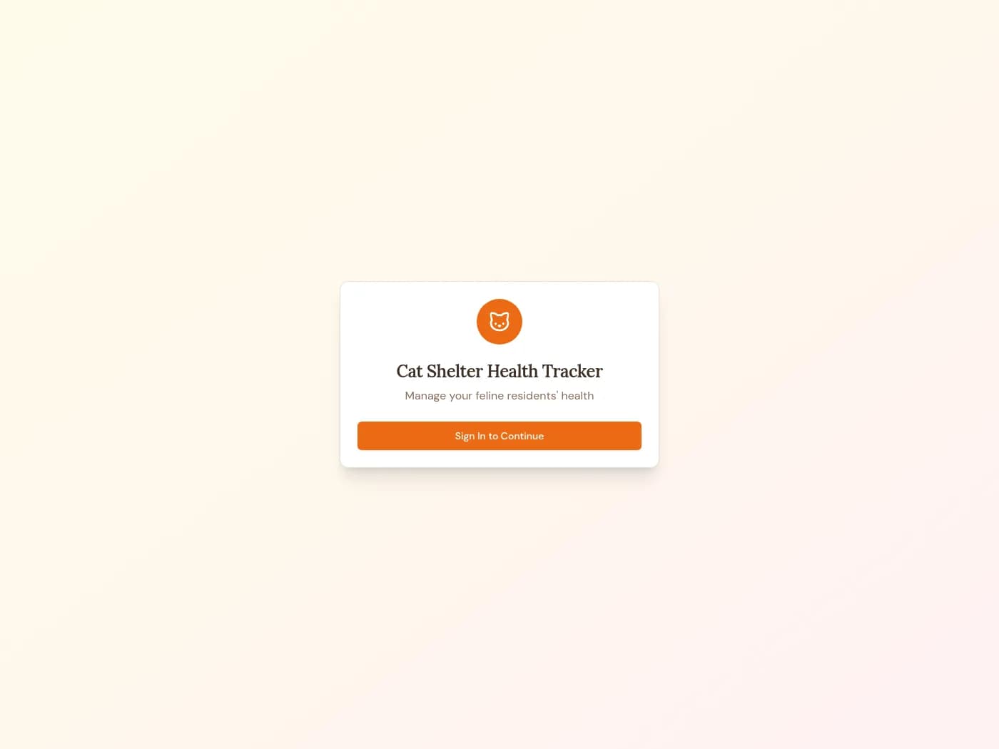 Cat Shelter Health Tracker