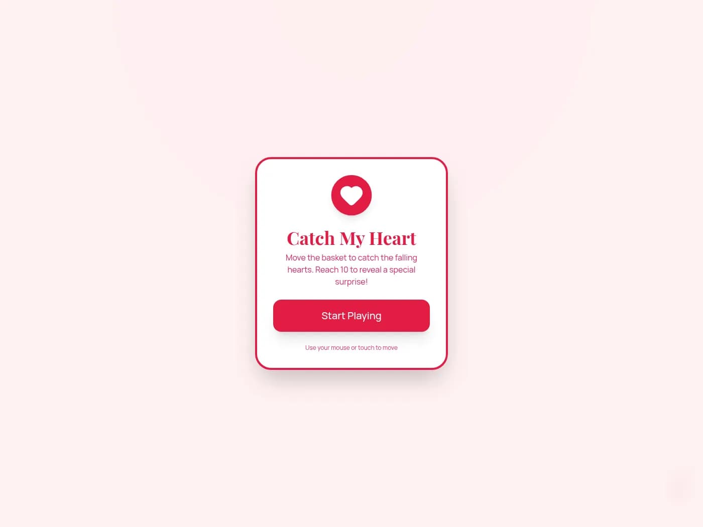 Catch My Heart Game