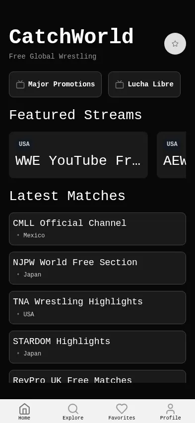 CatchWorld Streams