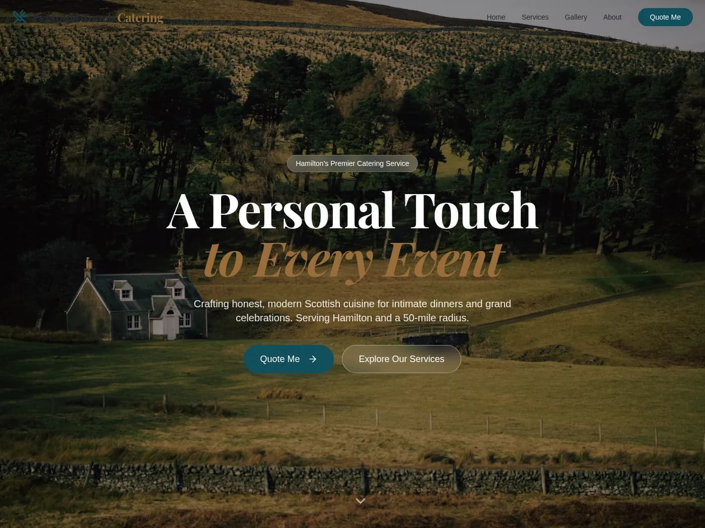 Personal Touch Catering Page