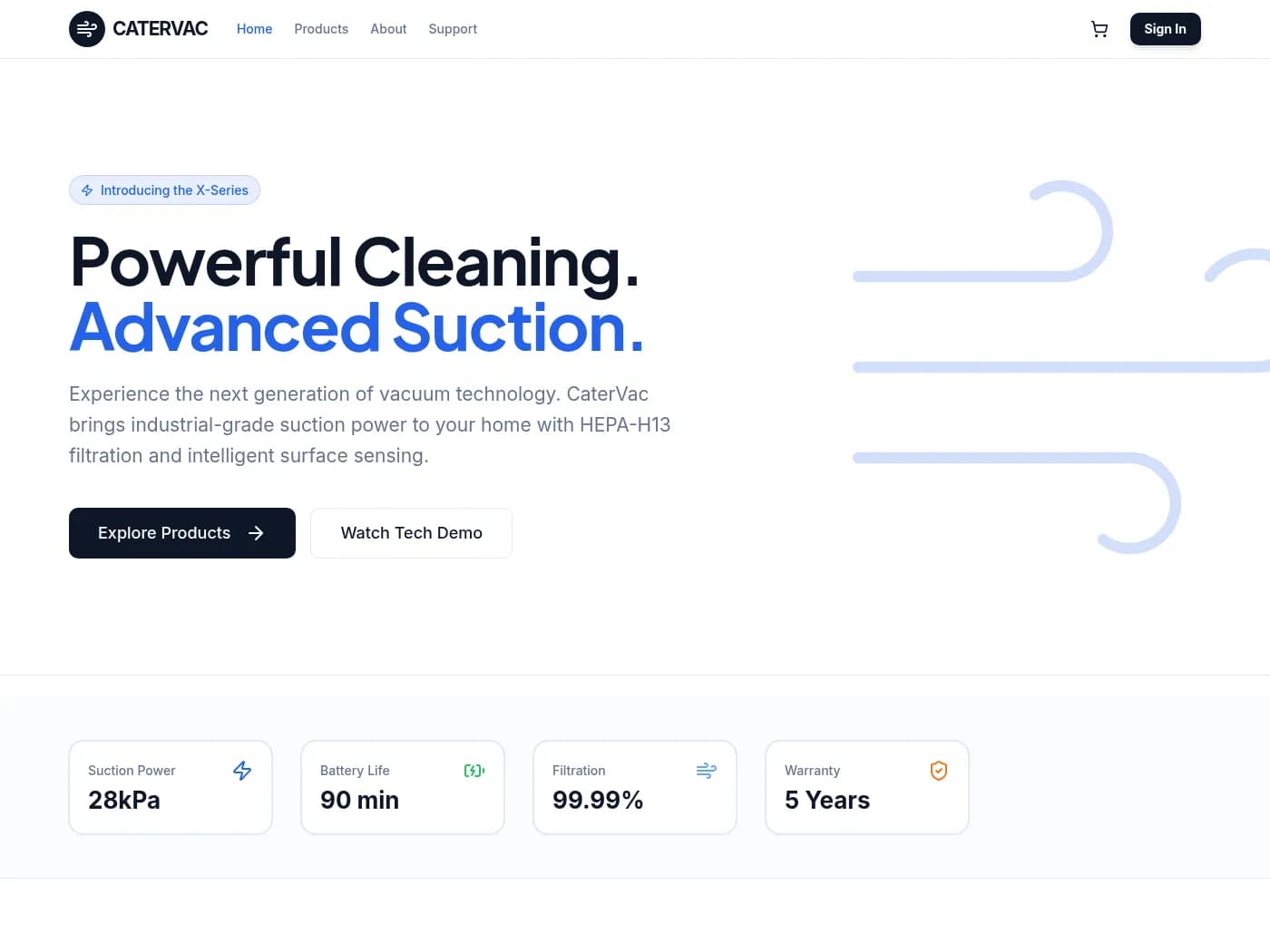 CaterVac E-Commerce