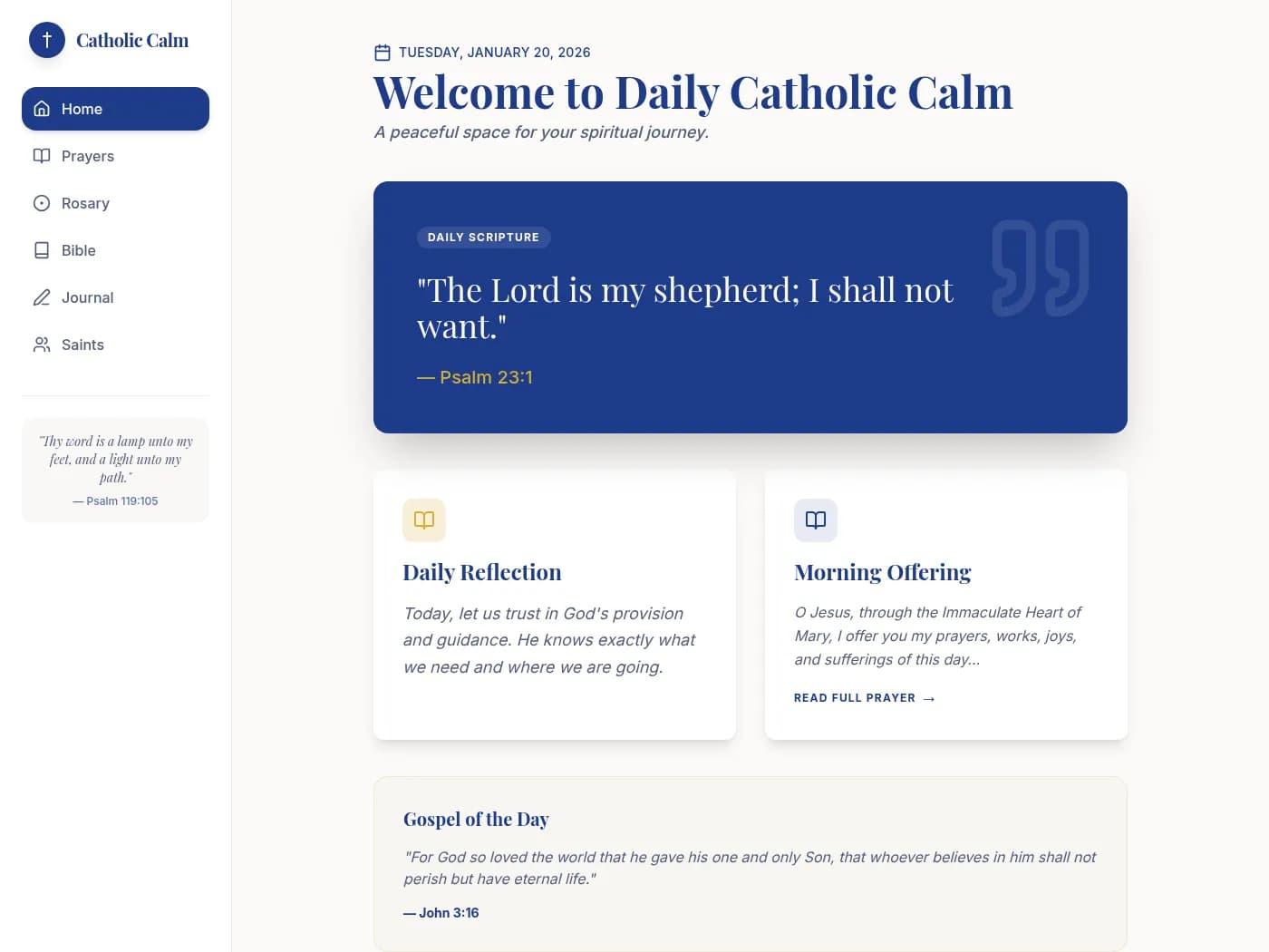 Daily Catholic Calm