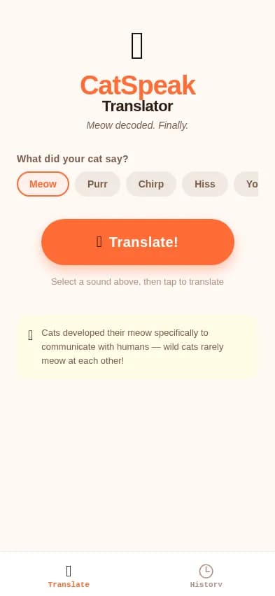 CatSpeak Translator