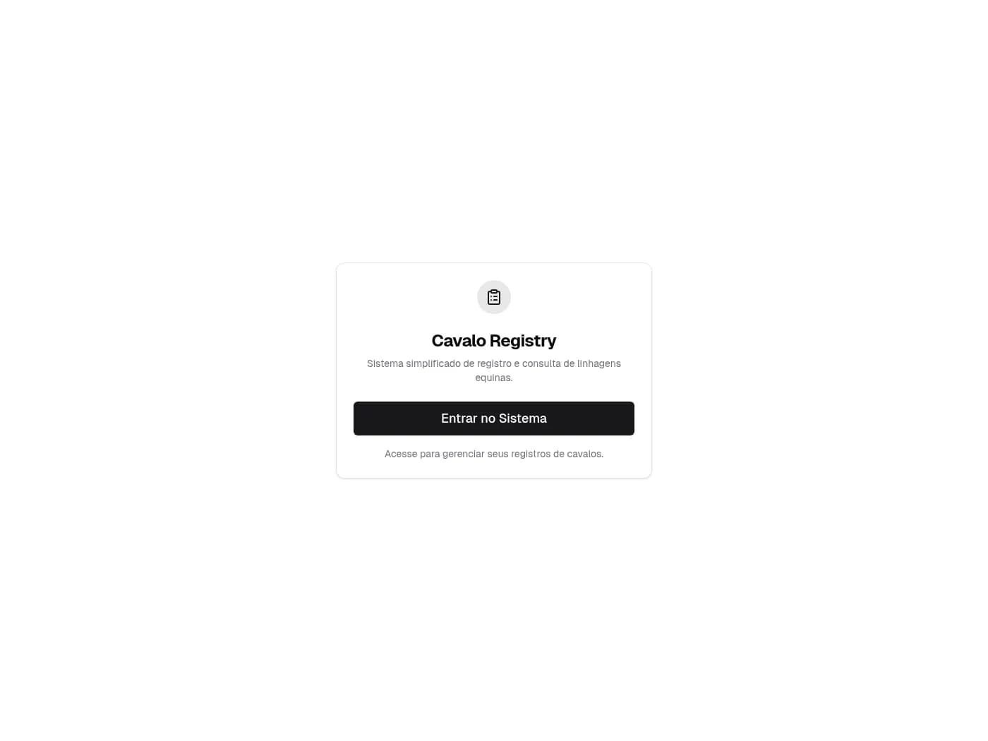 Cavalo Registry