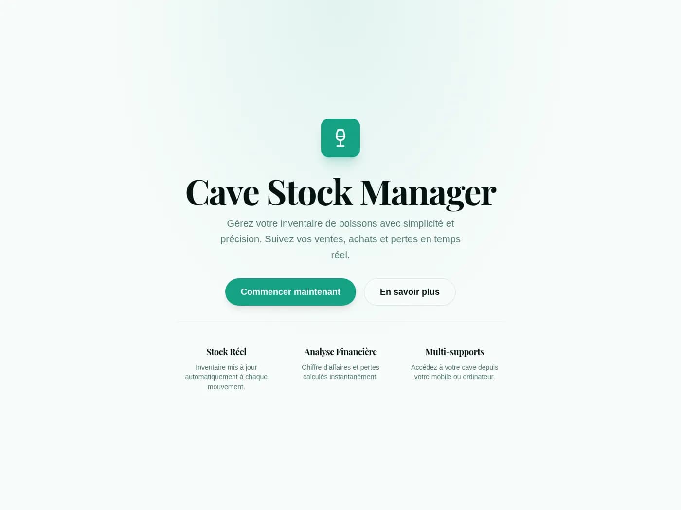 Cave Stock Manager