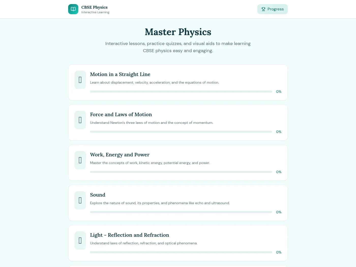 CBSE Physics Learner