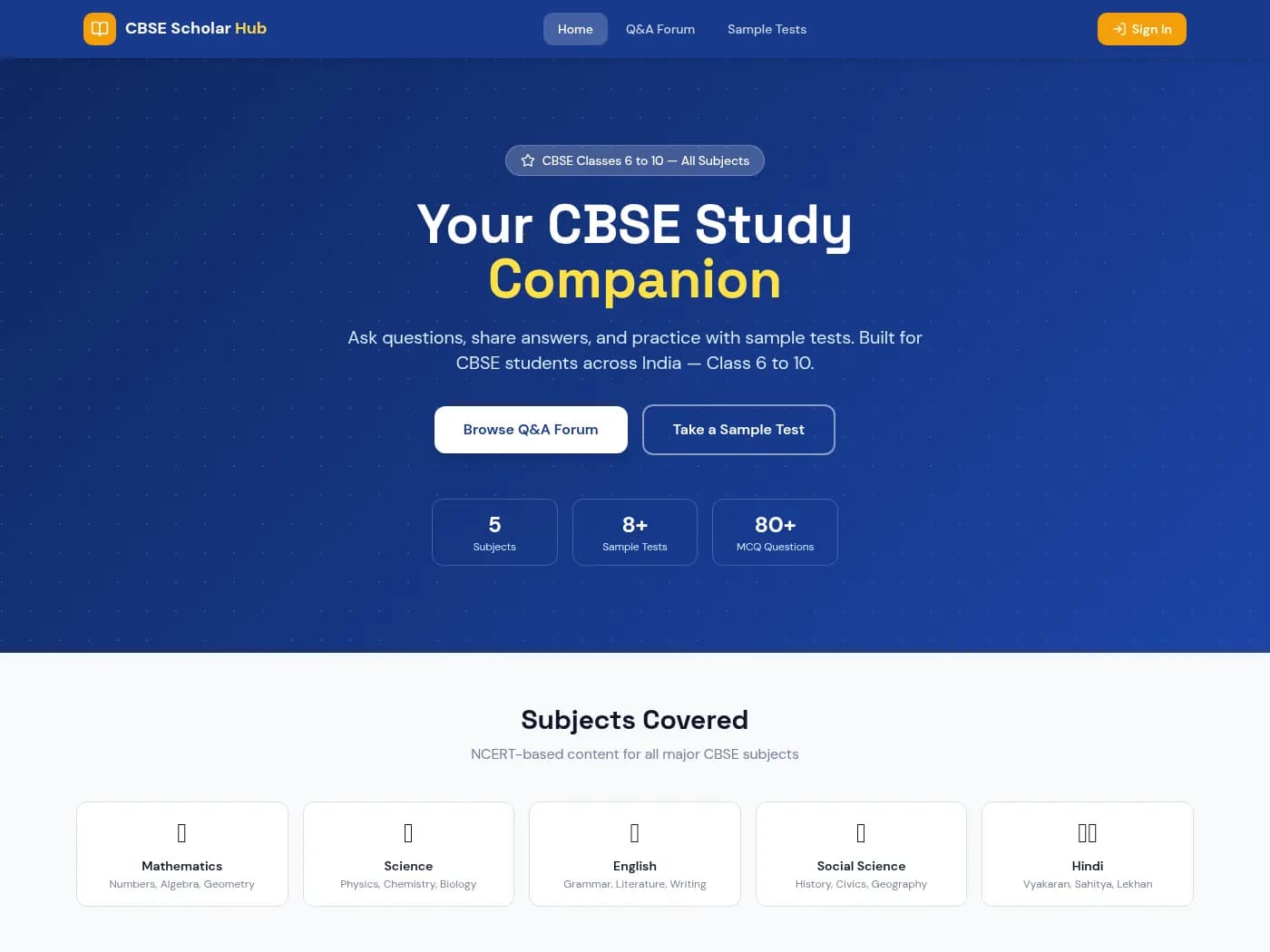 CBSE Scholar Hub