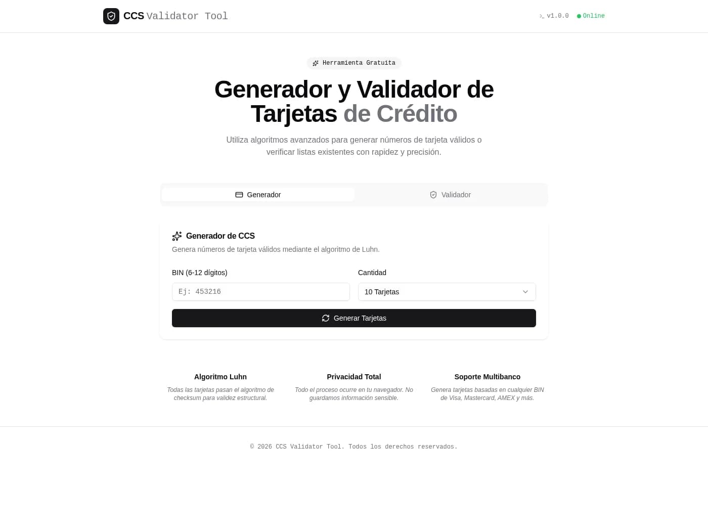 CCS Validator Tool