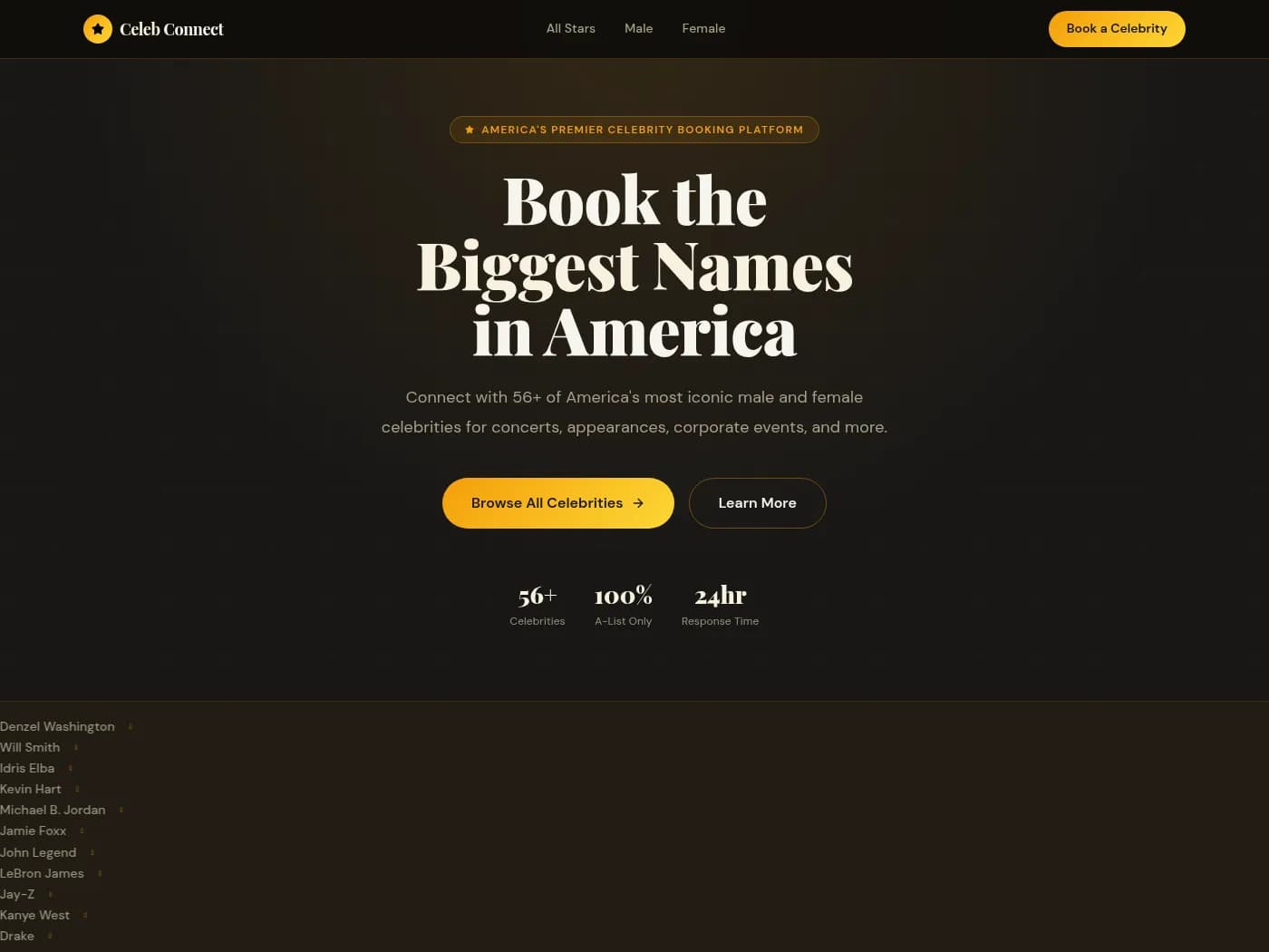 Celeb Connect Portal