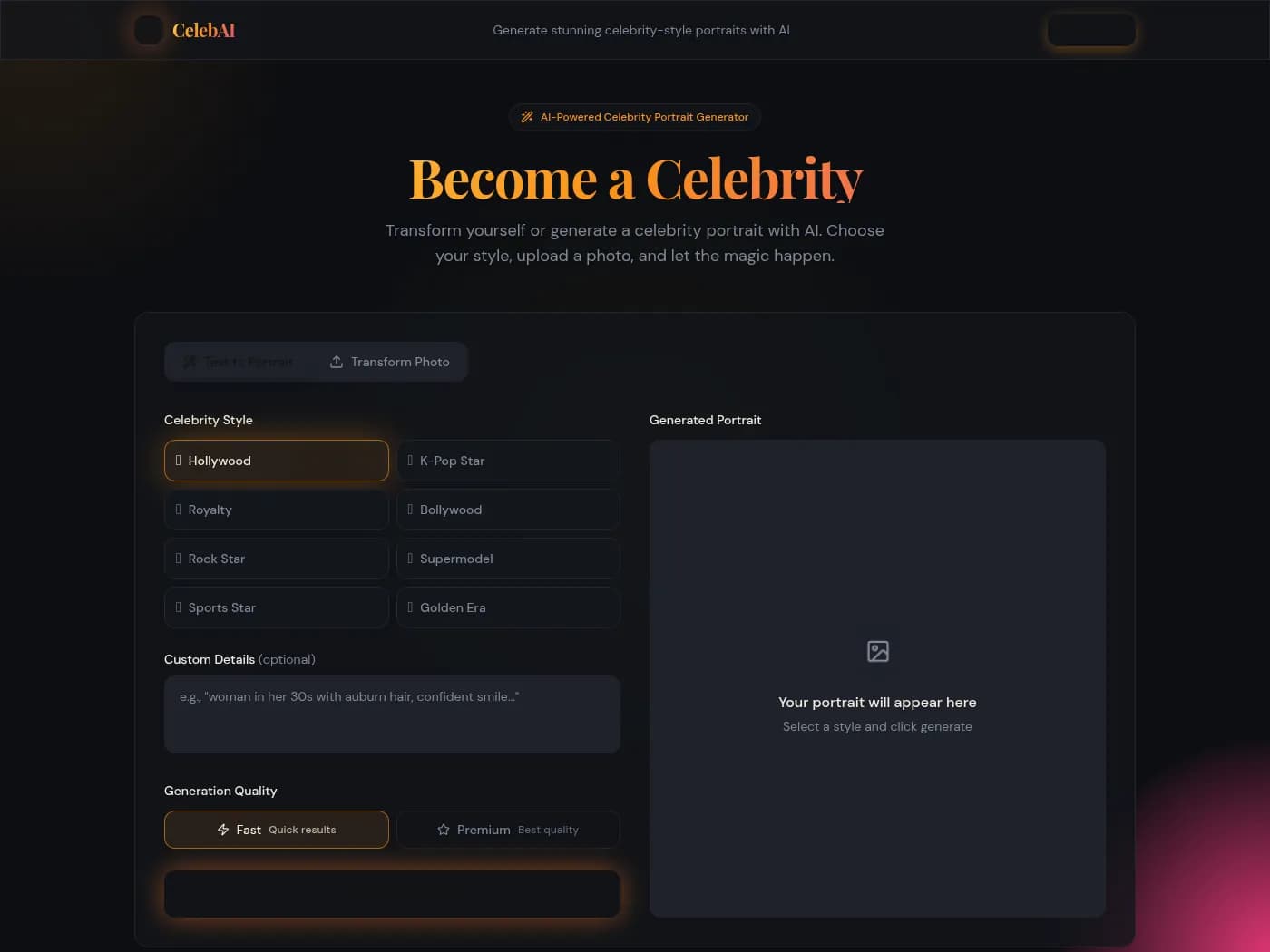 CelebAI Generator