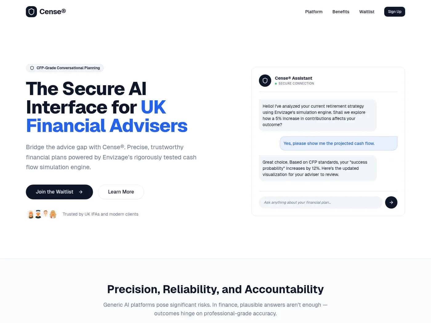 Cense Landing Page