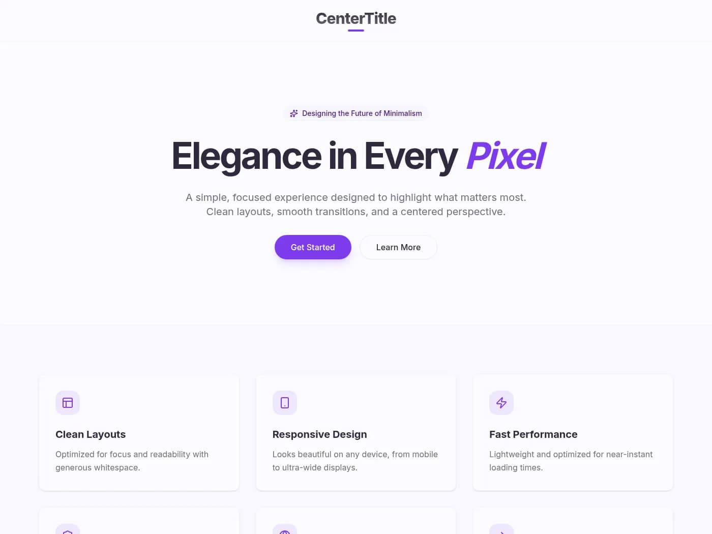 CenterTitle Webpage