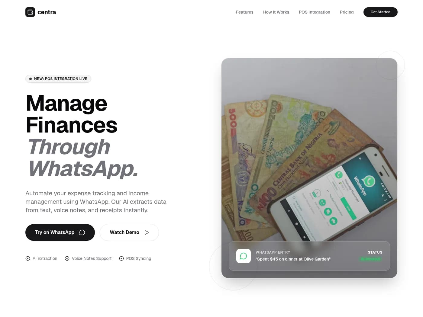 Centra AI Landing Page
