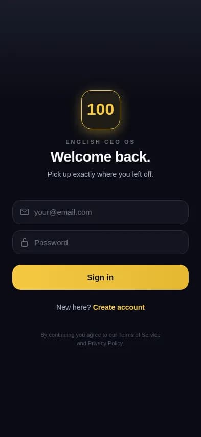 100-Day English CEO Coach
